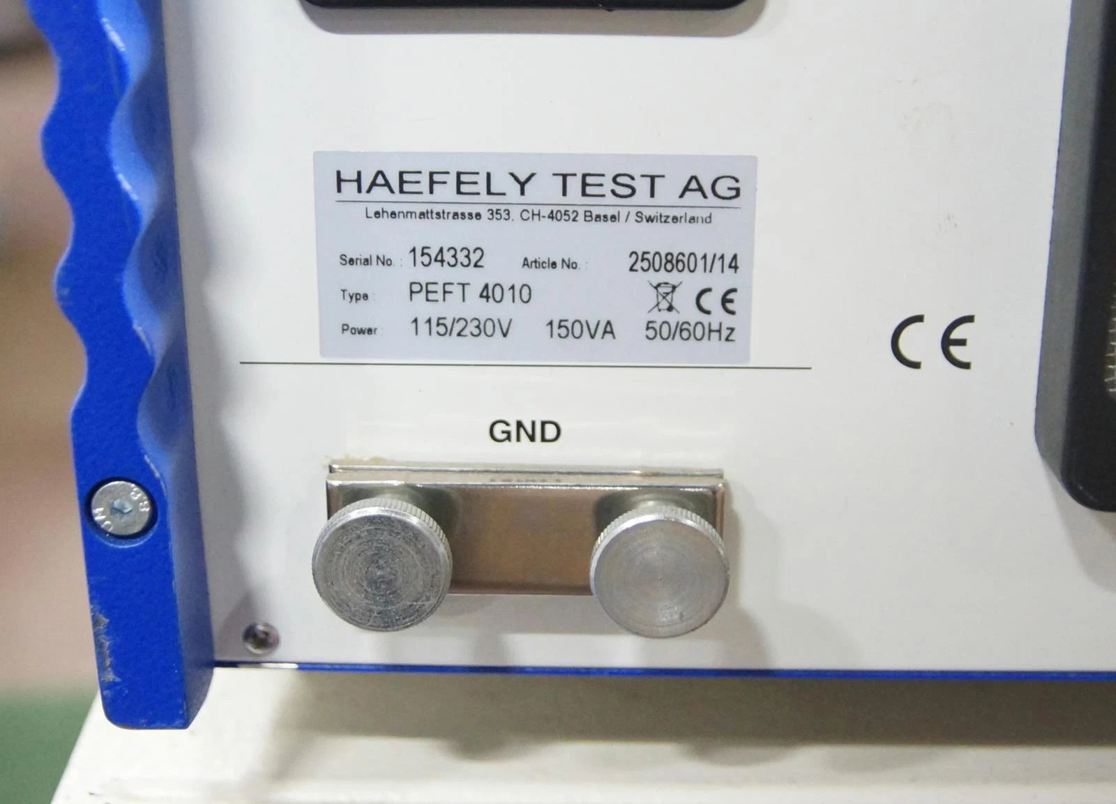 HAEFELY PEFT 4010 BURST TEST SYSTEM – XG eqpt