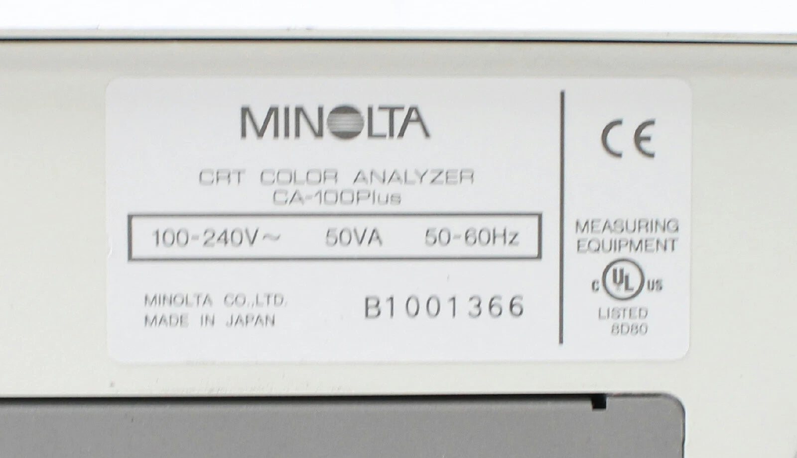 Konica Minolta CA-100Plus CRT Color Analyzer – XG eqpt