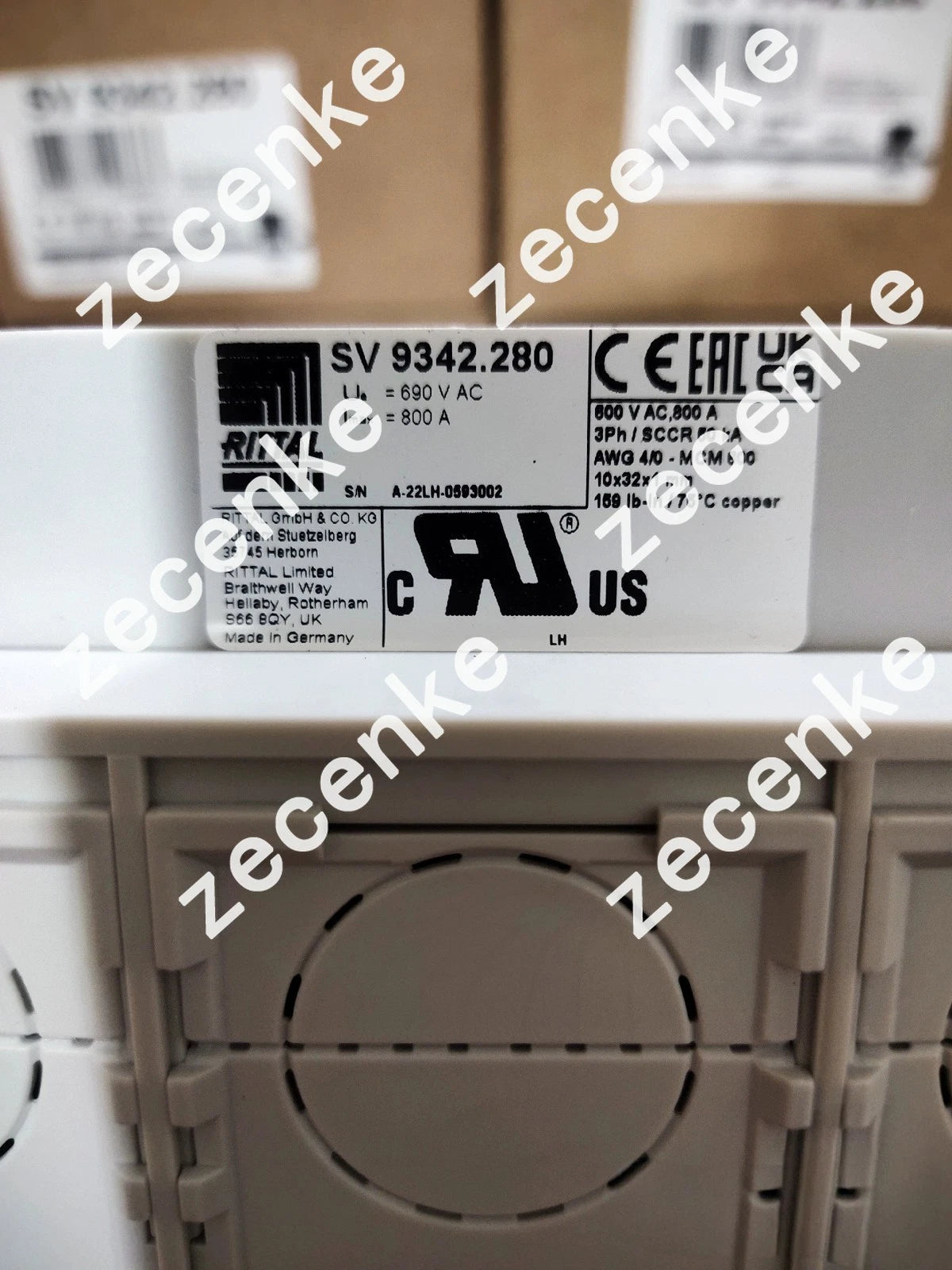 Rittal SV 9342.280 Connection Adapters for Busbar, 690V, 800A – XG eqpt
