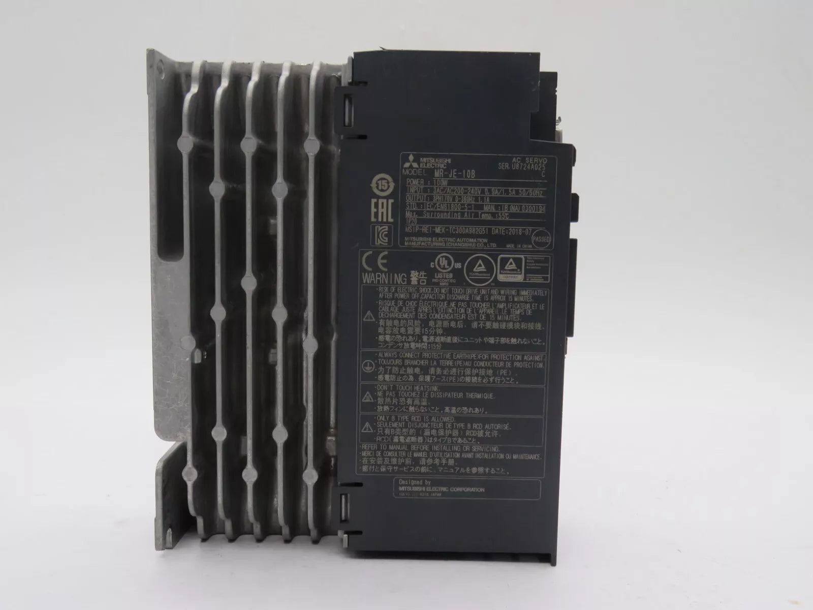 MITSUBISHI MR-JE-10B Digital AC-Servo Amplifier 1/3 Phase Supply 200-2 ...