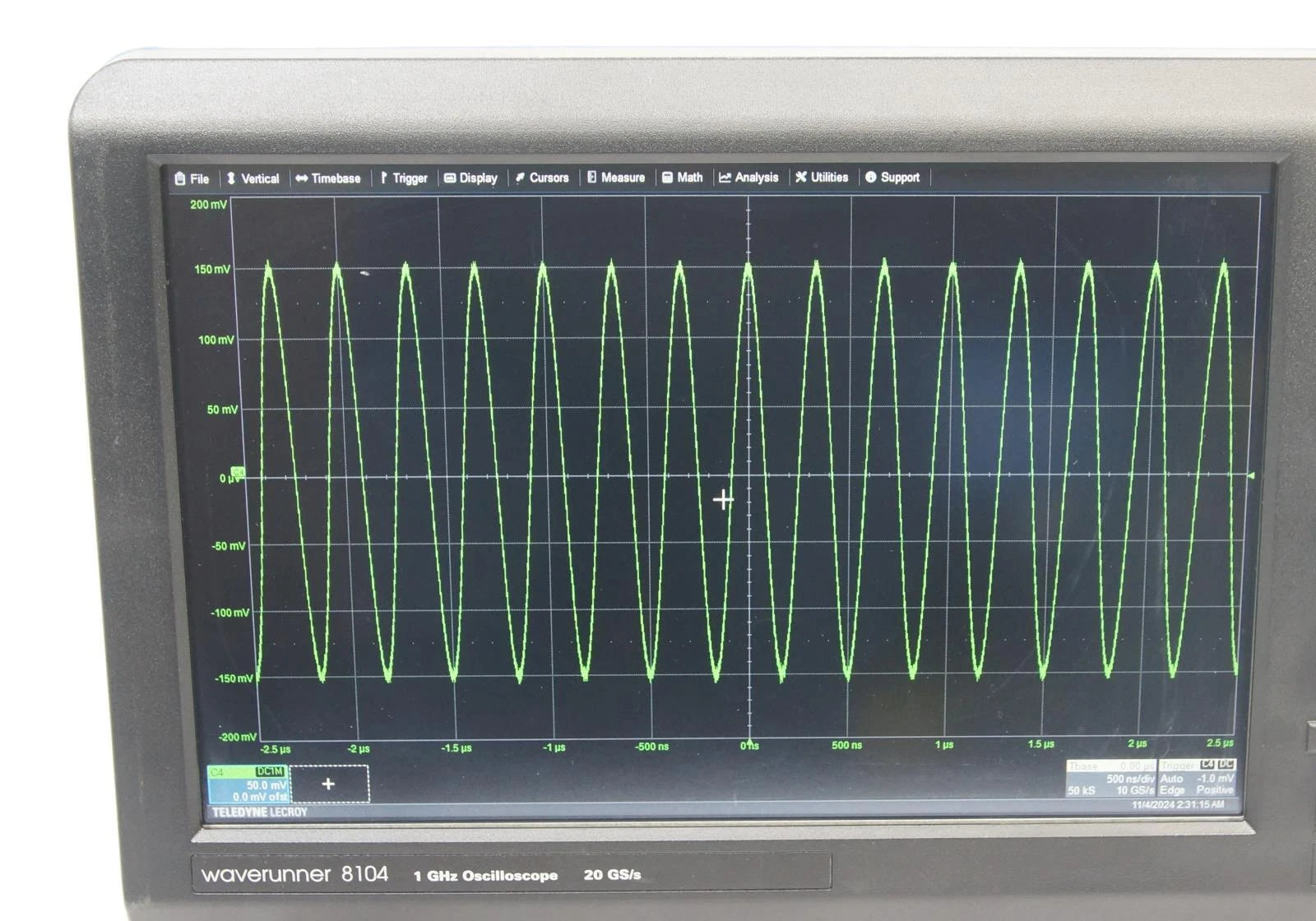 Lecroy WaveRunner 8104 1GHz 4 Channel 20 GS/s Oscilloscope – XG eqpt